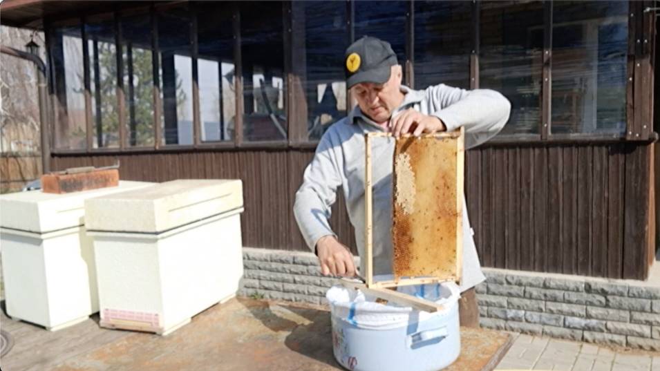 Перетопка испорченных за зиму сот. Паровая воскотопка, воскопресс, первичная очистка воска.