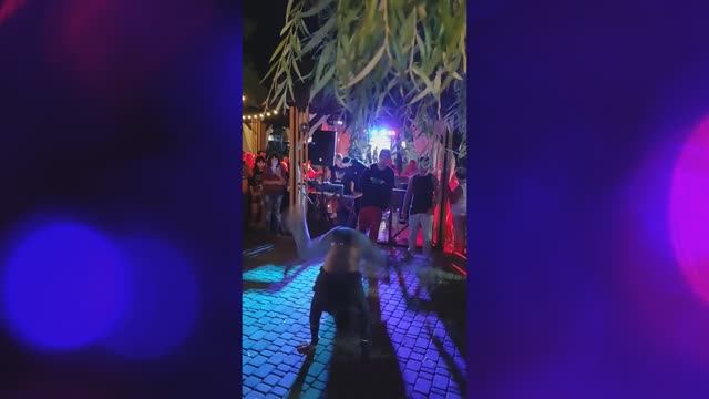 Брейк данс на дискотеке в парке  Лазаревского.