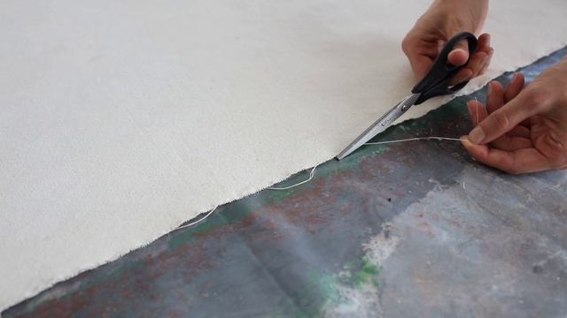 08. Cut Canvas Yarns after PVA priming