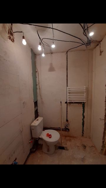 Ремонт санузла во вторичке. Водопровод. Канализация. Полотенцесушитель. Ремонт. Калининград.