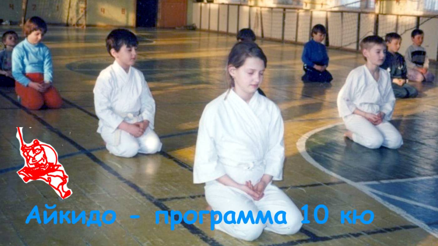 Программа на 10 кю, белый пояс (айкидо)