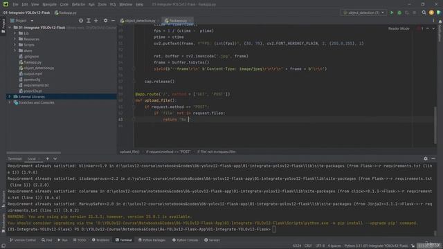 12 - Integrating YOLOv12 with Flask to Build a Web App