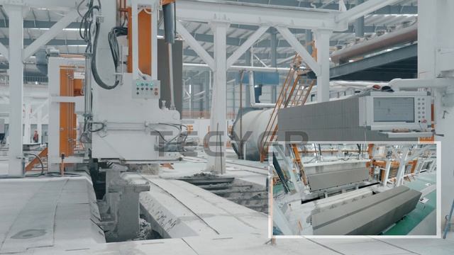 Завод газобетона 1 млн м3 в год, время цикла: 100 секунд.