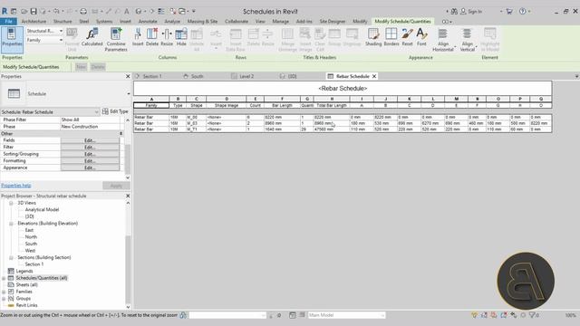 13 Rebar Bending Schedule