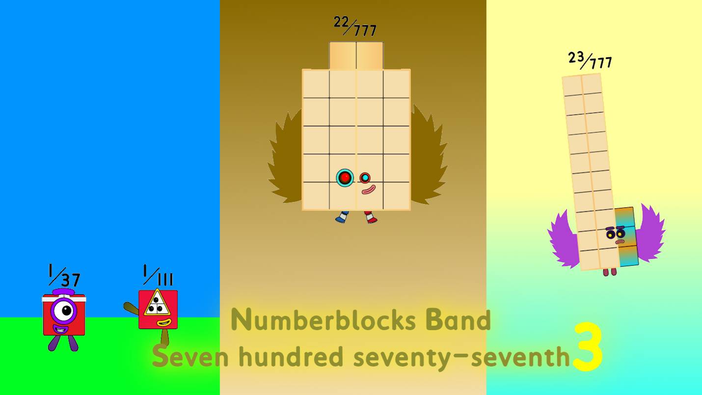 Numberblocks Band Seven hundred seventy-seventh 3