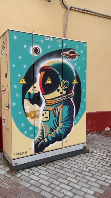 Граффити- маралы на электрических будках в Калуге #граффити #мурал #калуга