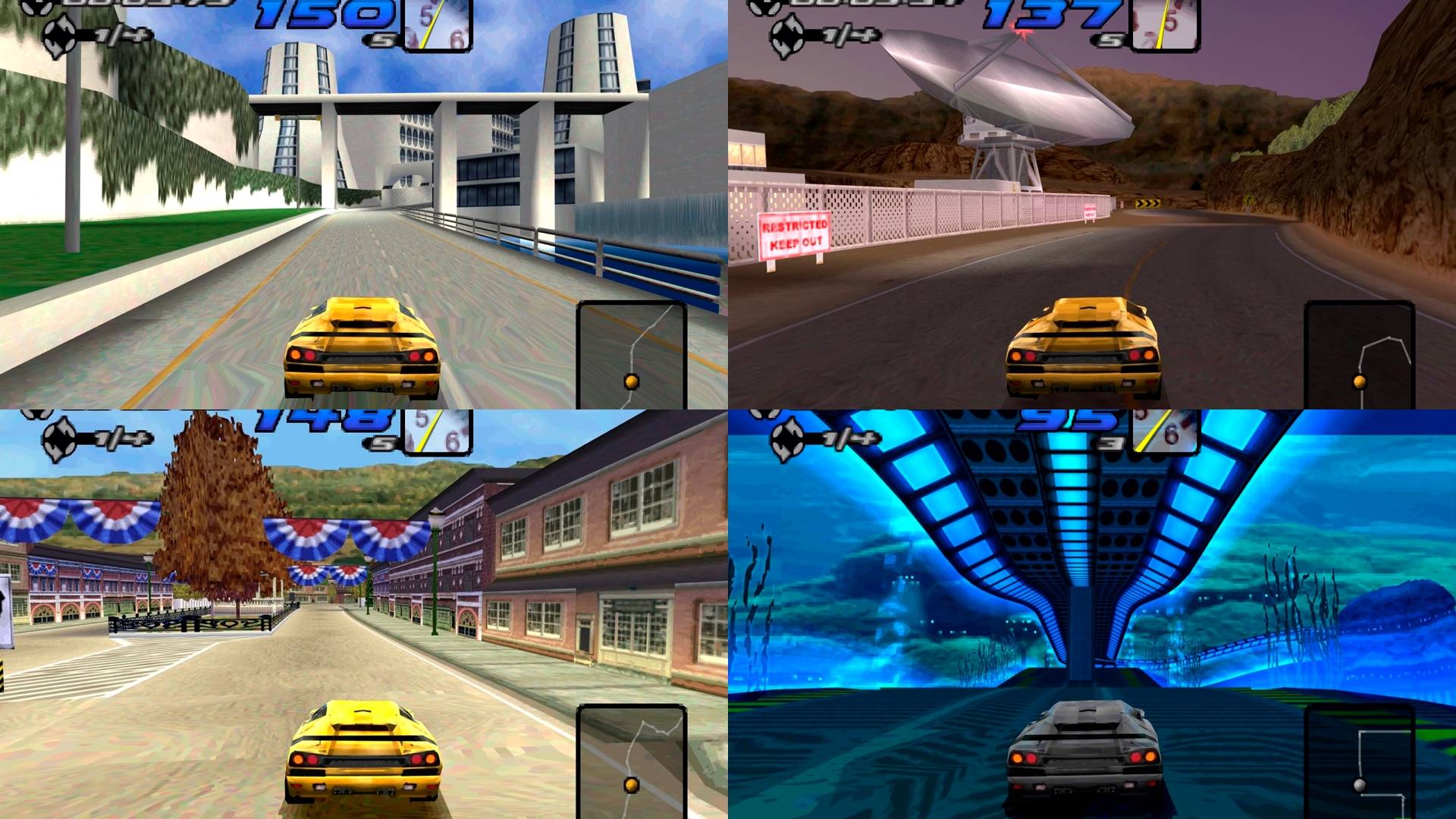 Need for Speed III: Hot Pursuit (PS1) - Все Гоночные Трассы