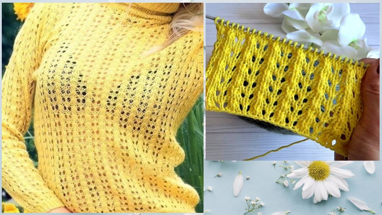Ажурный, воздушный узор для летних изделий. Мастер - класс