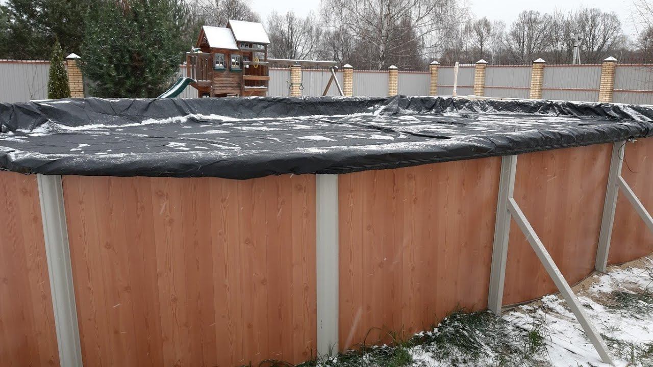 Покрывало для Бассейна Каркасного - Брезентовый Чехол. Чем накрыть каркасный бассейн - закрыть воду