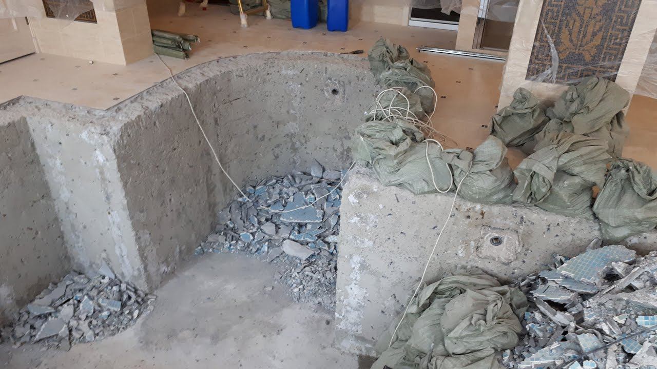 Делаем Ремонт Бассейна Своими Руками. Ремонт чаши бетонного бассейна с заменой деталей оборудования