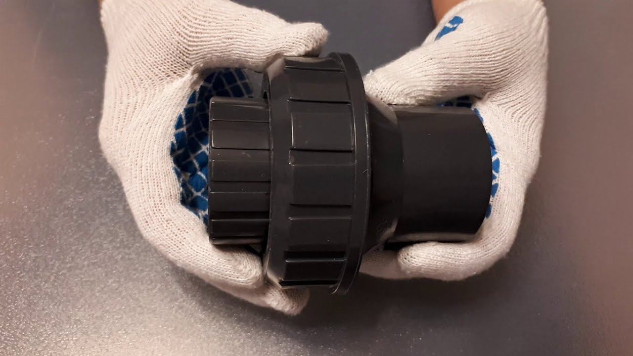 Обратный клапан ПВХ (PVC-U) - клеевой пластиковый фитинг бассейна. Клапан обратный PVC под клей