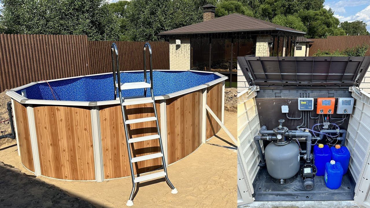 Каркасный Бассейн с Подогревом от Газа и Автоматикой в Ящике