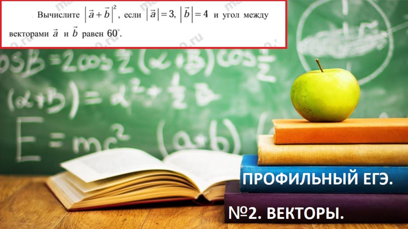 ПРОФИЛЬНЫЙ ЕГЭ 2026. Задание 2. Векторы. Модуль a+b  в квадрате.