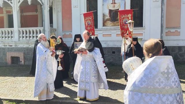 Крестный ход после литургии.Ризоположенческий мужской монастырь.22.04.2025