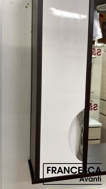 Шкаф-зеркало Francesca Версаль 50 С белый/венге