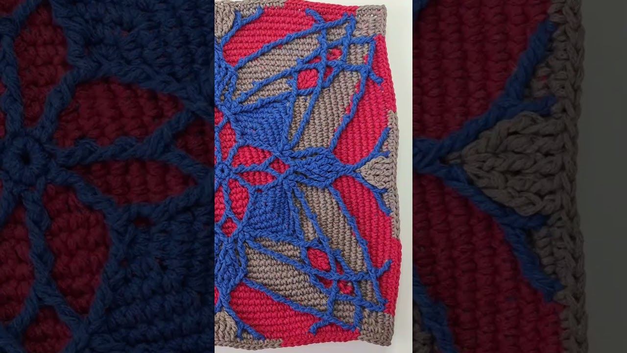 Рисую крючком. Жаккард крючком, смешанная техника.