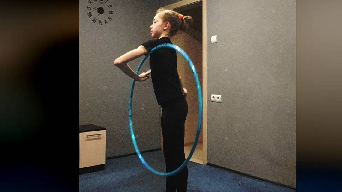 Работа с обручем. Домашние тренировки. Художественная гимнастика