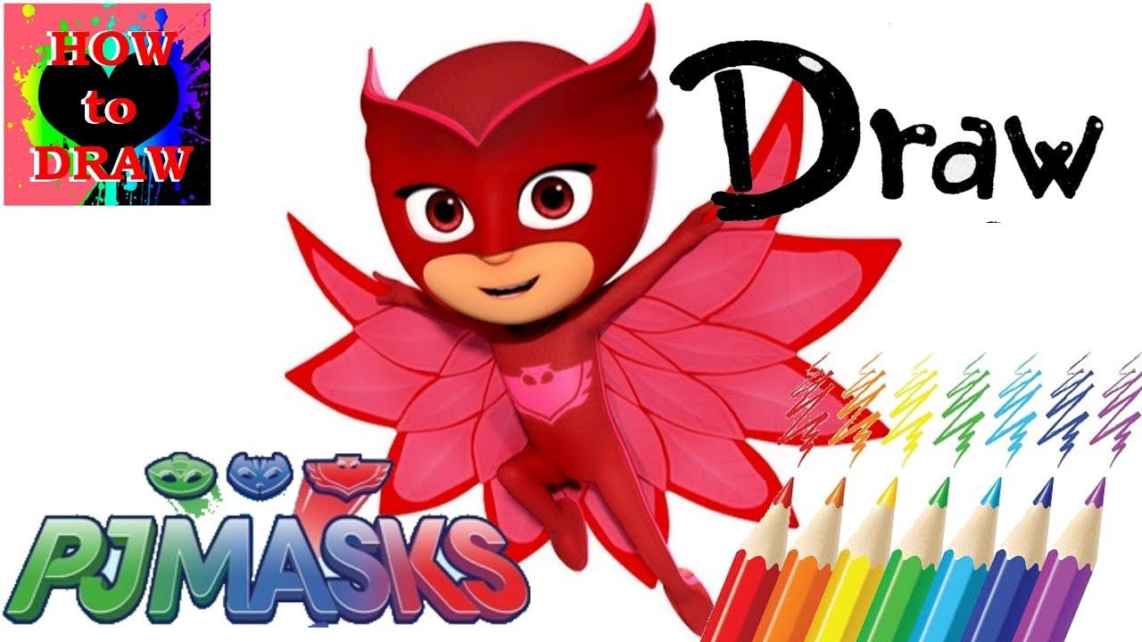 Owlette PJ Masks How to draw