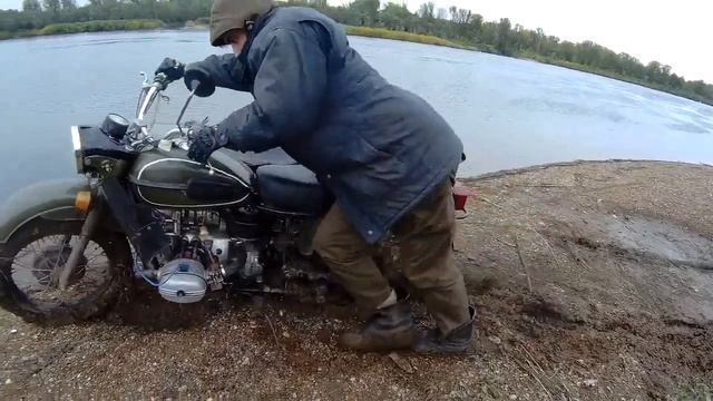 Мотоцикл Урал, УТОНУЛ, Восход 2м проехал