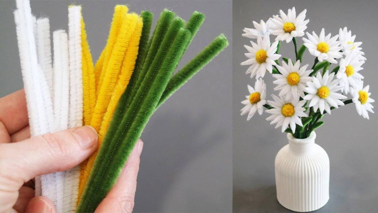 КРАСИВЫЕ РОМАШКИ своими руками - ЛЕГКО из пушистой проволоки!