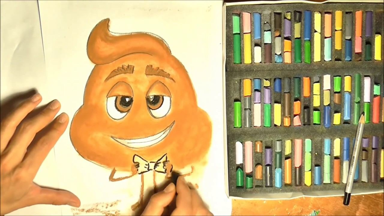 How to draw Poop from the Emoji Movie 2017