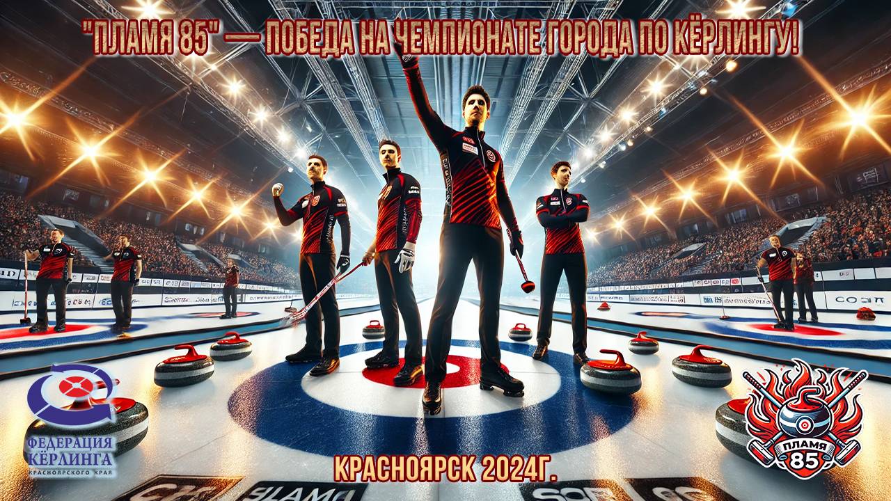 🔥 Пламя 85" — Победа на чемпионате города по кёрлингу 2024г.! 🥇