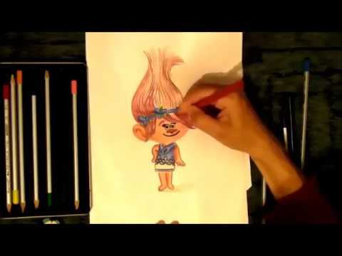How to draw Princess Poppy Trolls