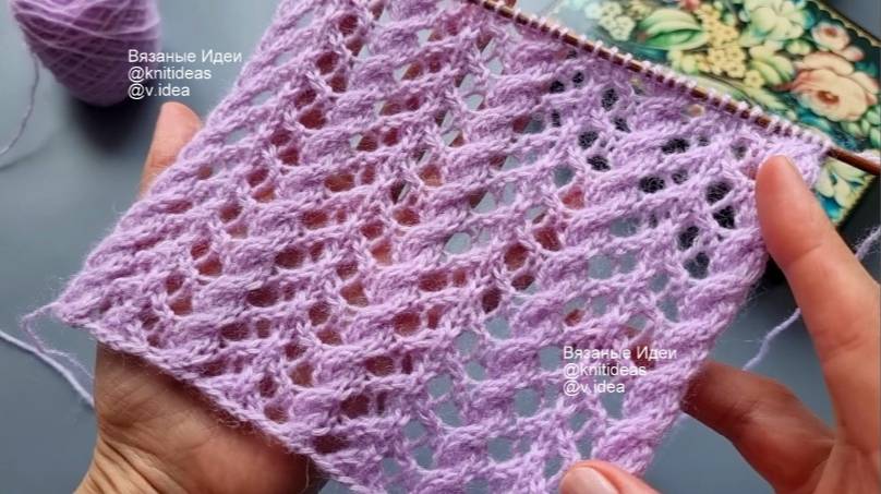 Красивый ажурный узор с косами!