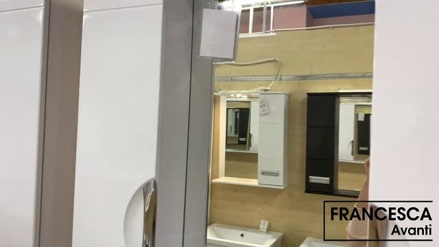 Шкаф-зеркало Francesca Доминго 80 белый 2 шкафа