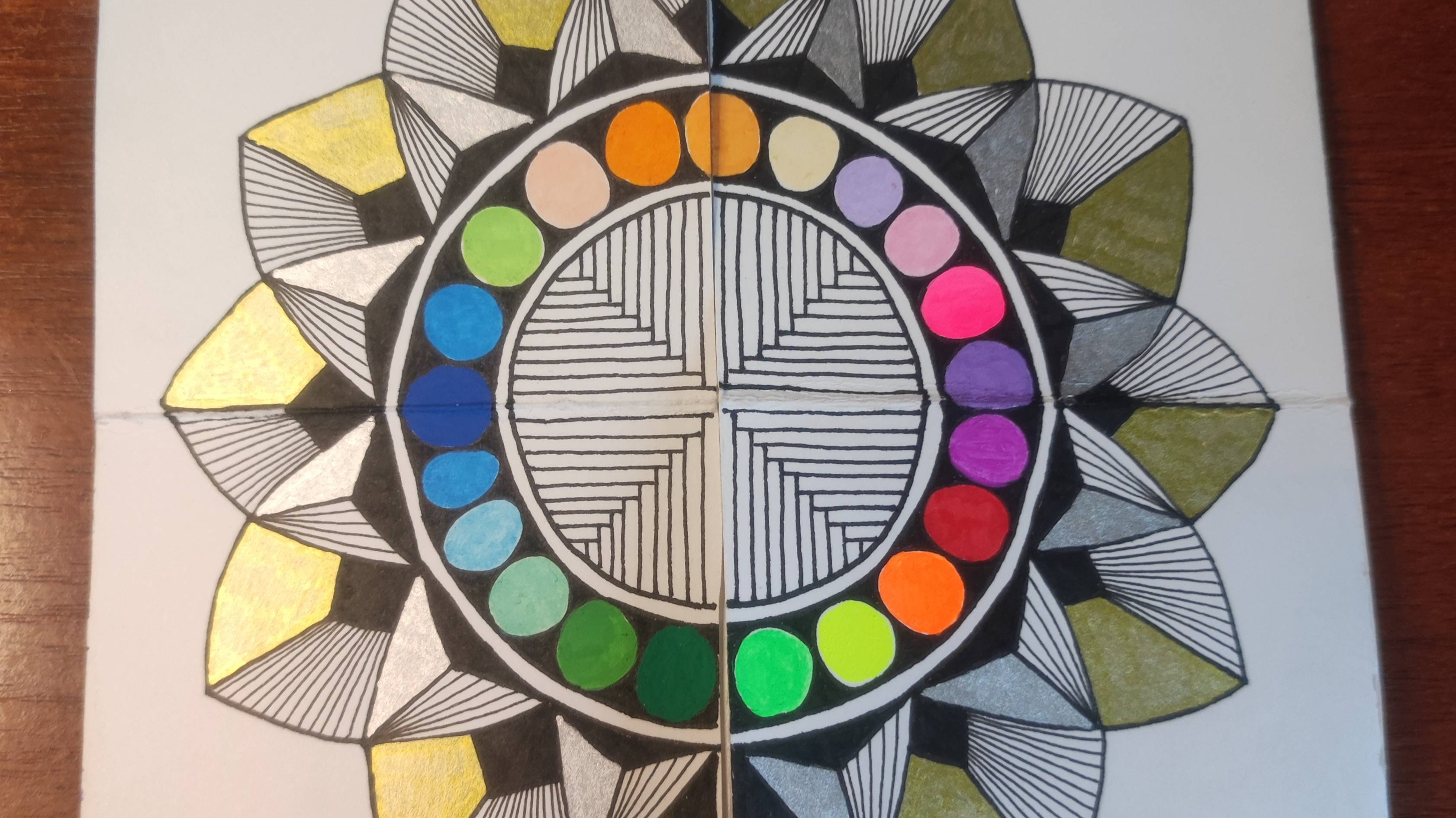 Цветочная зендала в блокноте оригами