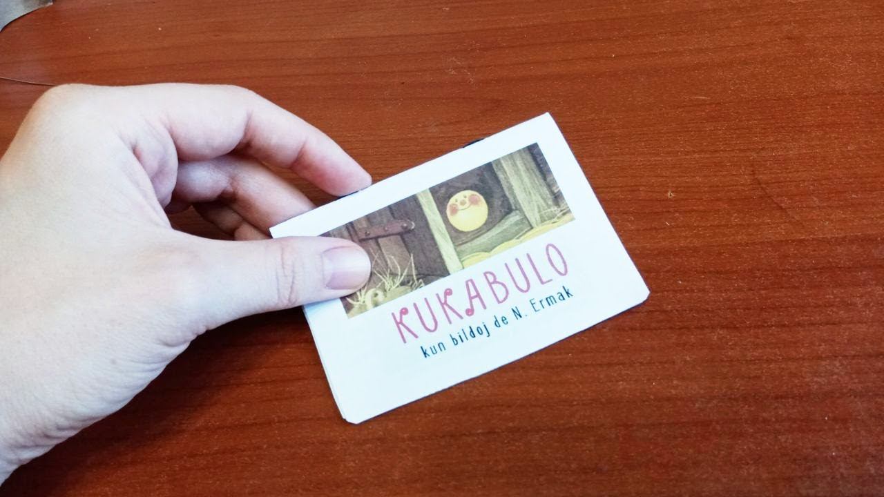 Колобок на Эсперанто - книжка из одного листа бумаги - А4