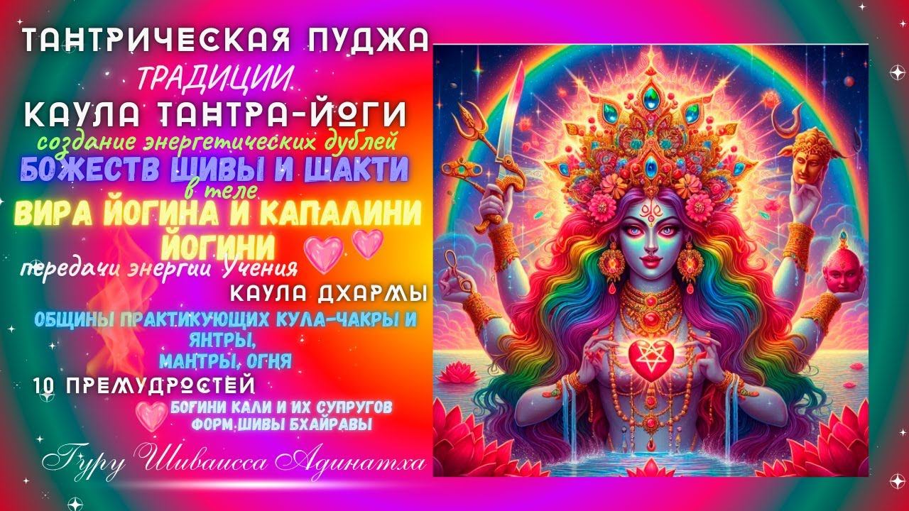 ТАНТРИЧЕСКАЯ ПУДЖА  ТРАДИЦИИ КАУЛА ТАНТРА-ЙОГИ  создание энергетических дублей Божеств Шивы и Шакти