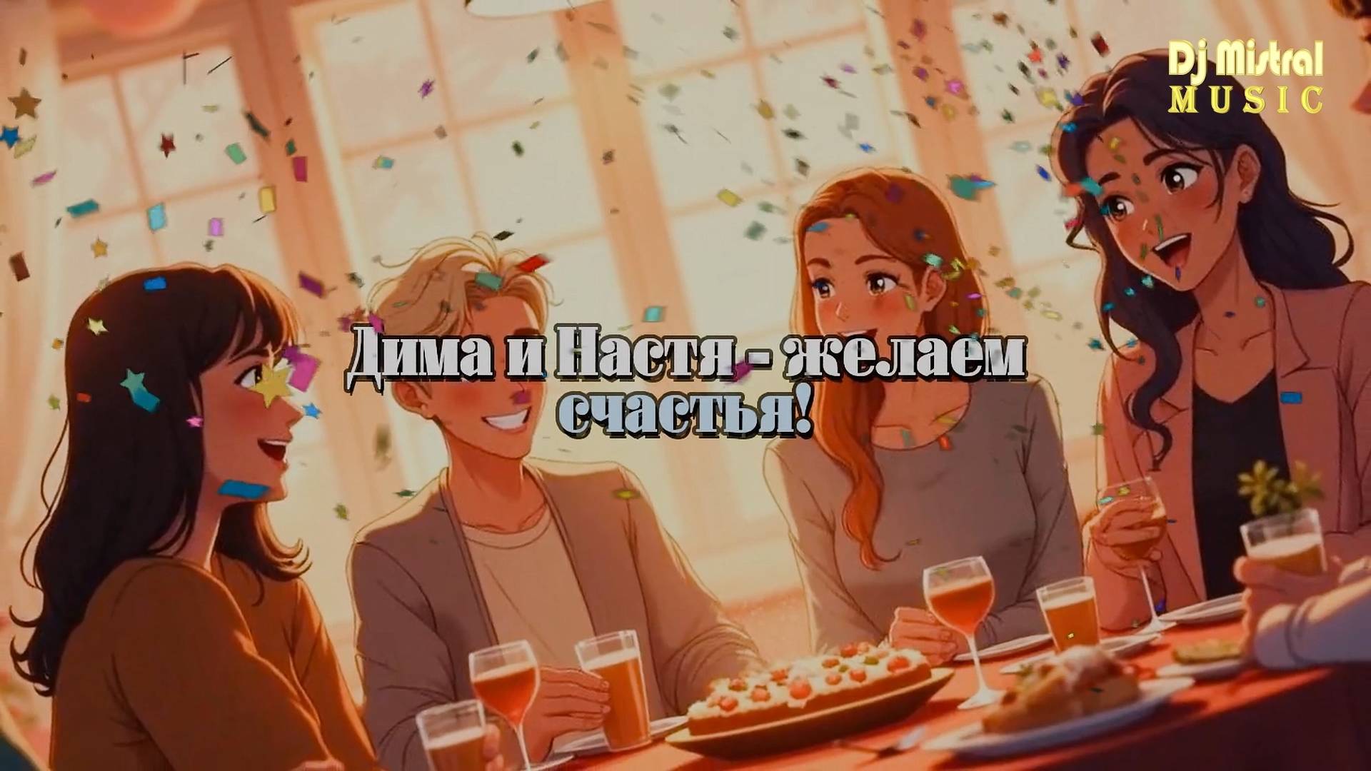 Dj Mistral - Дима и Настя, желаем счастья! (авторский поздравительный ролик)