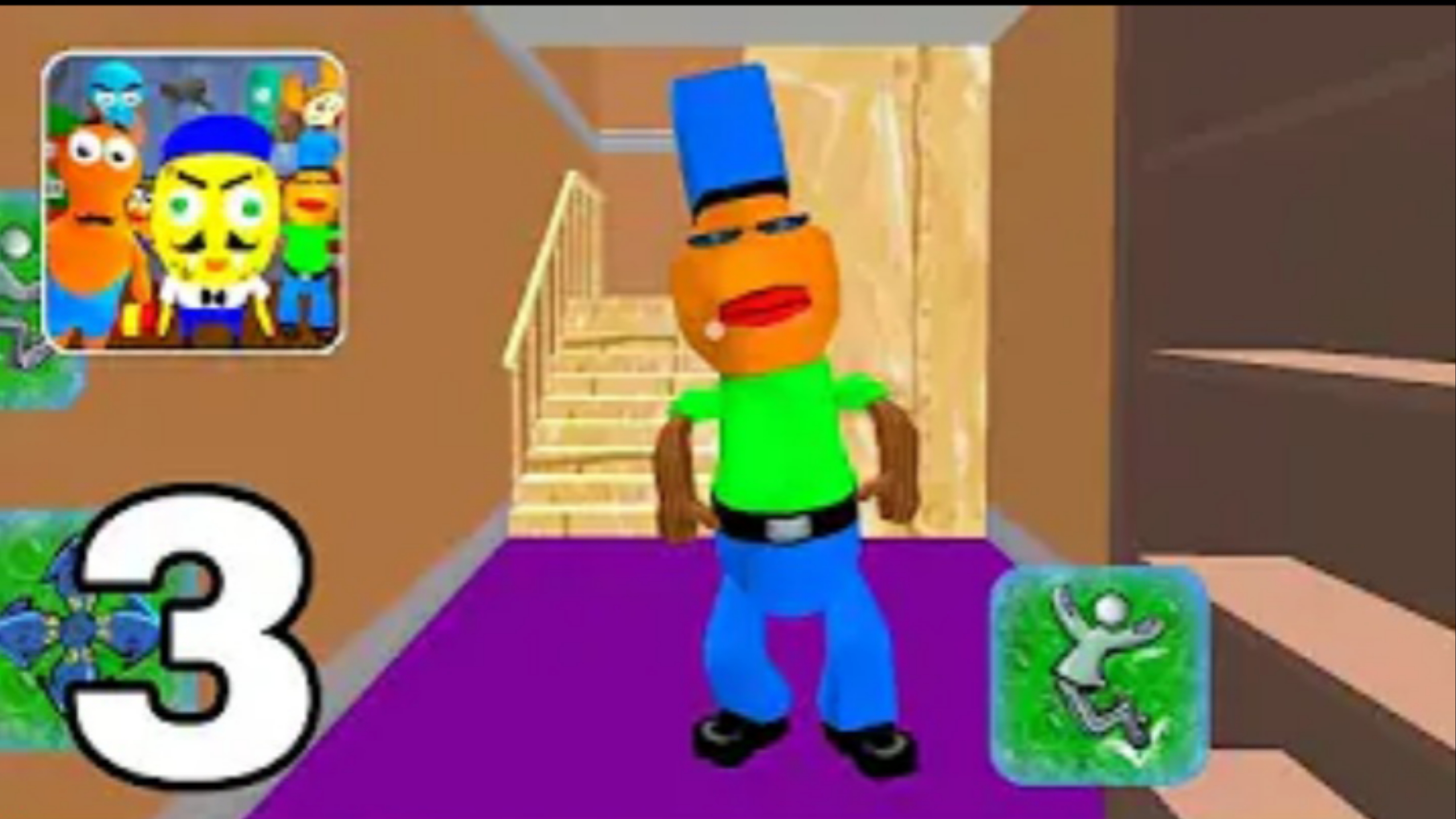 Sponge Neighbor Escape 3D New Update Gameplay Level 3