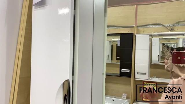 Шкаф-зеркало Francesca Доминго 90 белый 2 шкафа