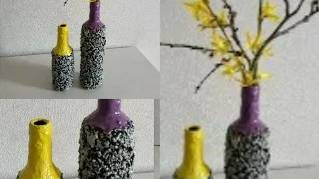 Не спешите выбрасывать стеклянные бутылки. Делаем декор для дома под керамику