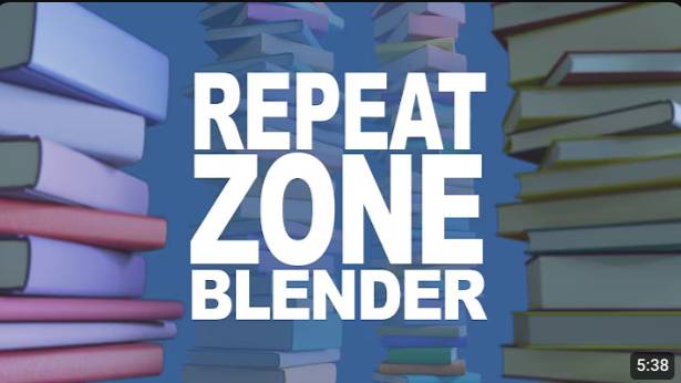 Процедурные стеки с узлом геометрии повторяющейся зоны в Blender