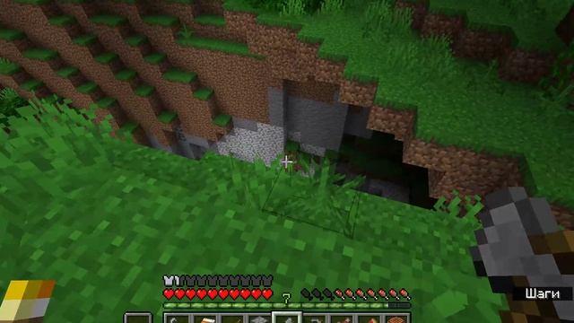 заспавнился возле деревни и нашёл красивое место minecraft