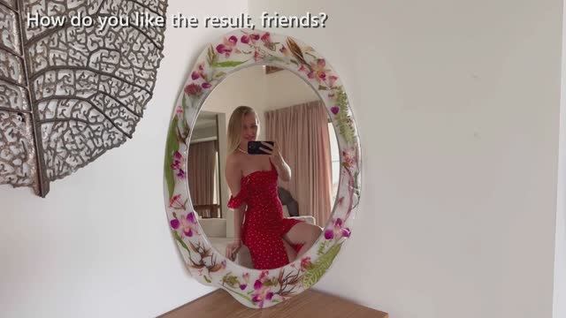 Создание рамки для зеркала из эпоксидной смолы и сухоцветов