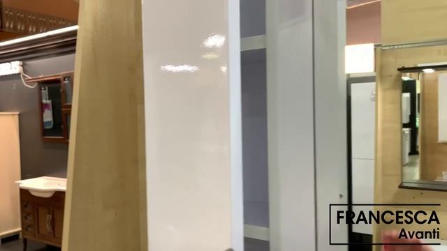 Шкаф-зеркало Francesca Доминго 100 белый 2 шкафа