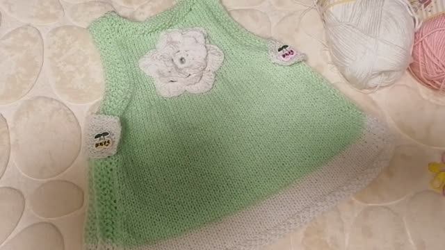 Как связать тунику - накидку для девочки, спицами