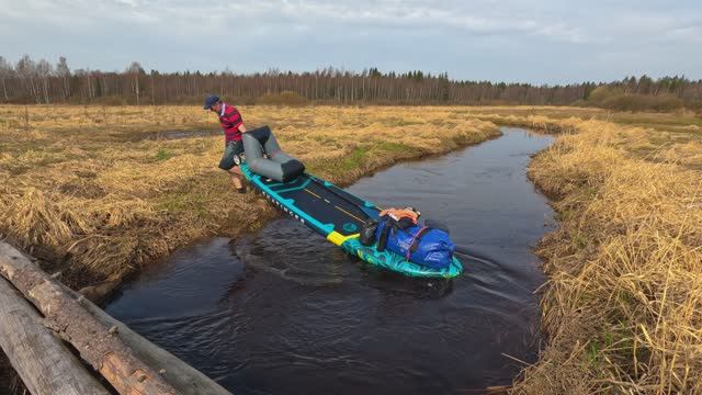 На сапе по речке Чёрная 19 апреля 2025
