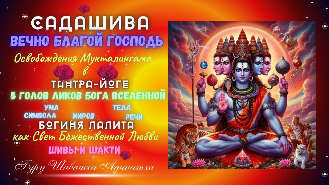 Садашива вечно благой Господь  Освобождения Мукталингама в Тантра-Йоге,  5 голов ликов Бога