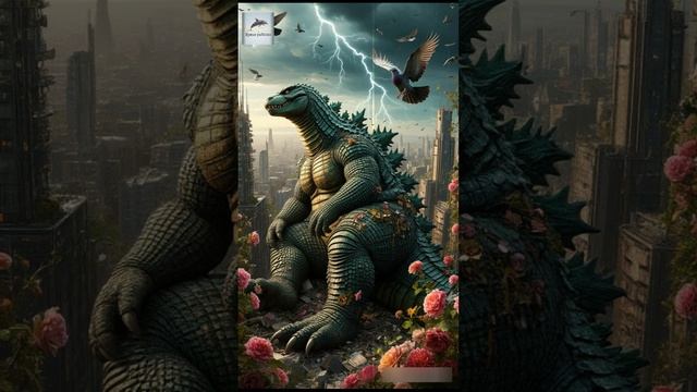 Море.  Годзилла и леди.  Миф - Шутка.