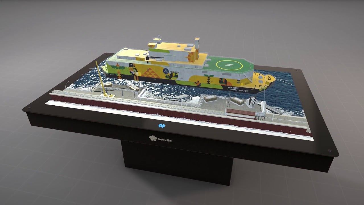 Голографический стол NettleBox: проект ПЭБ "Академик Ломоносов"