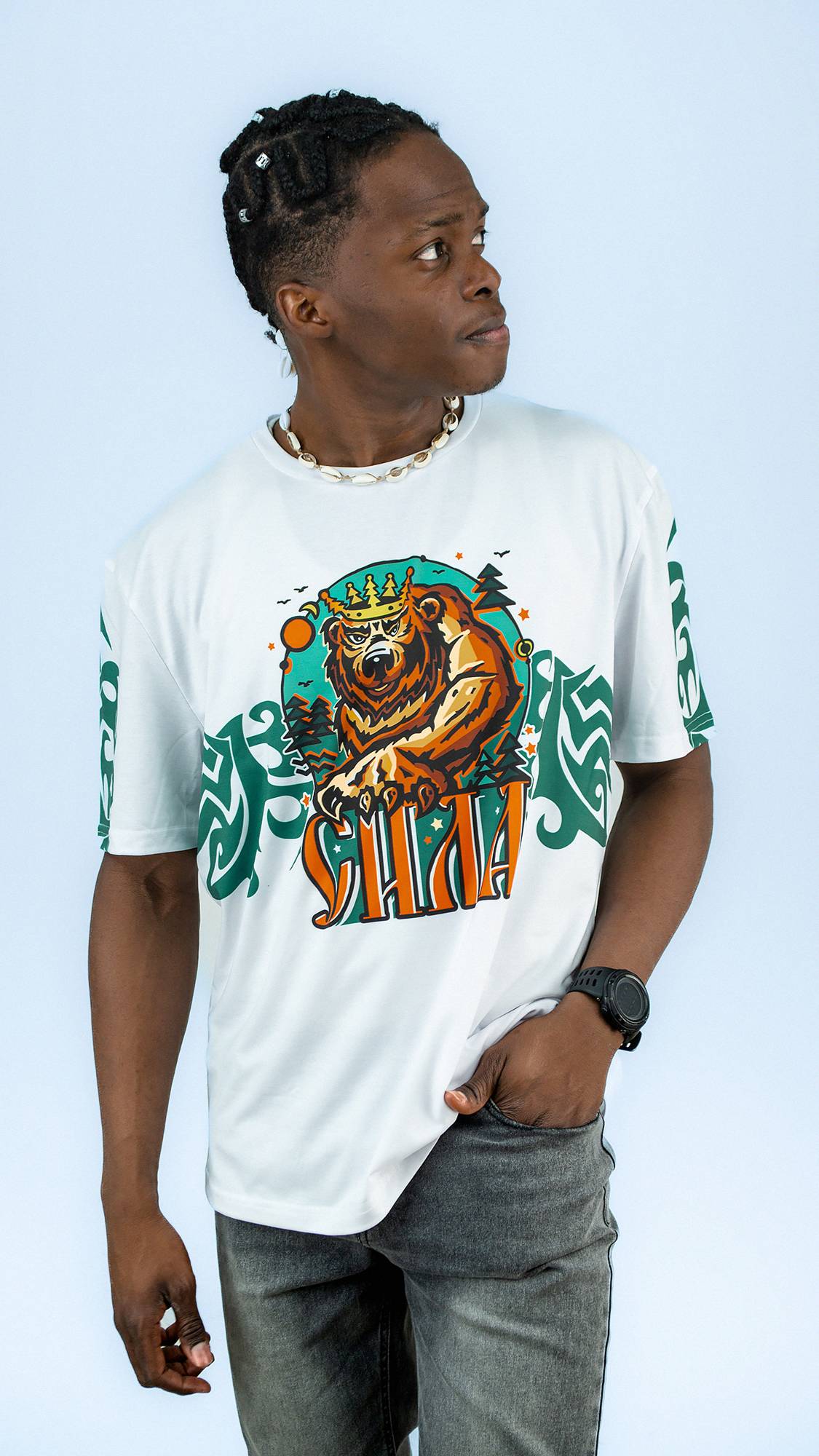 Футболка ХОЗЯИН ТАЙГИ ГЛОБАЛ (белая)