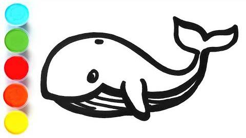 Учимся рисовать кита. Детям и начинающим