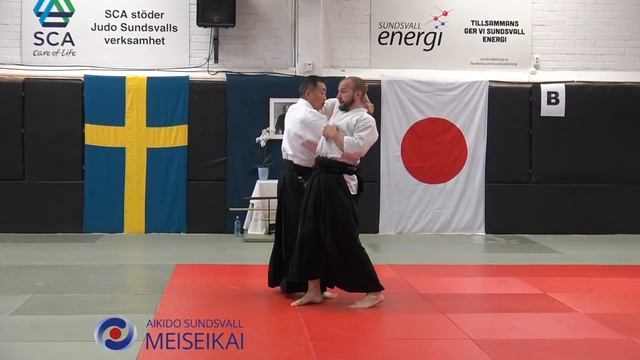 3 Aikido Ai Hanmi Shihonage Omote Shishiya Sensei. Sundsvall 2017