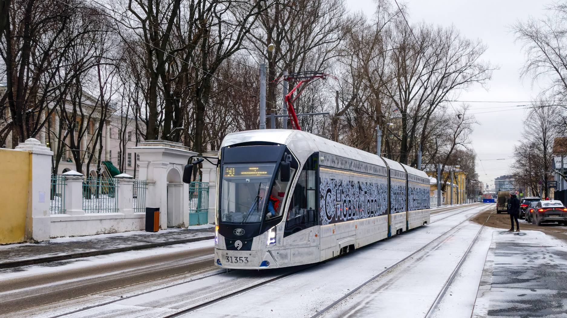 Поездка на Новогоднем Ледяном трамвае 71-931М "Витязь-М" по маршруту №50 - (18.01.2025) №31353