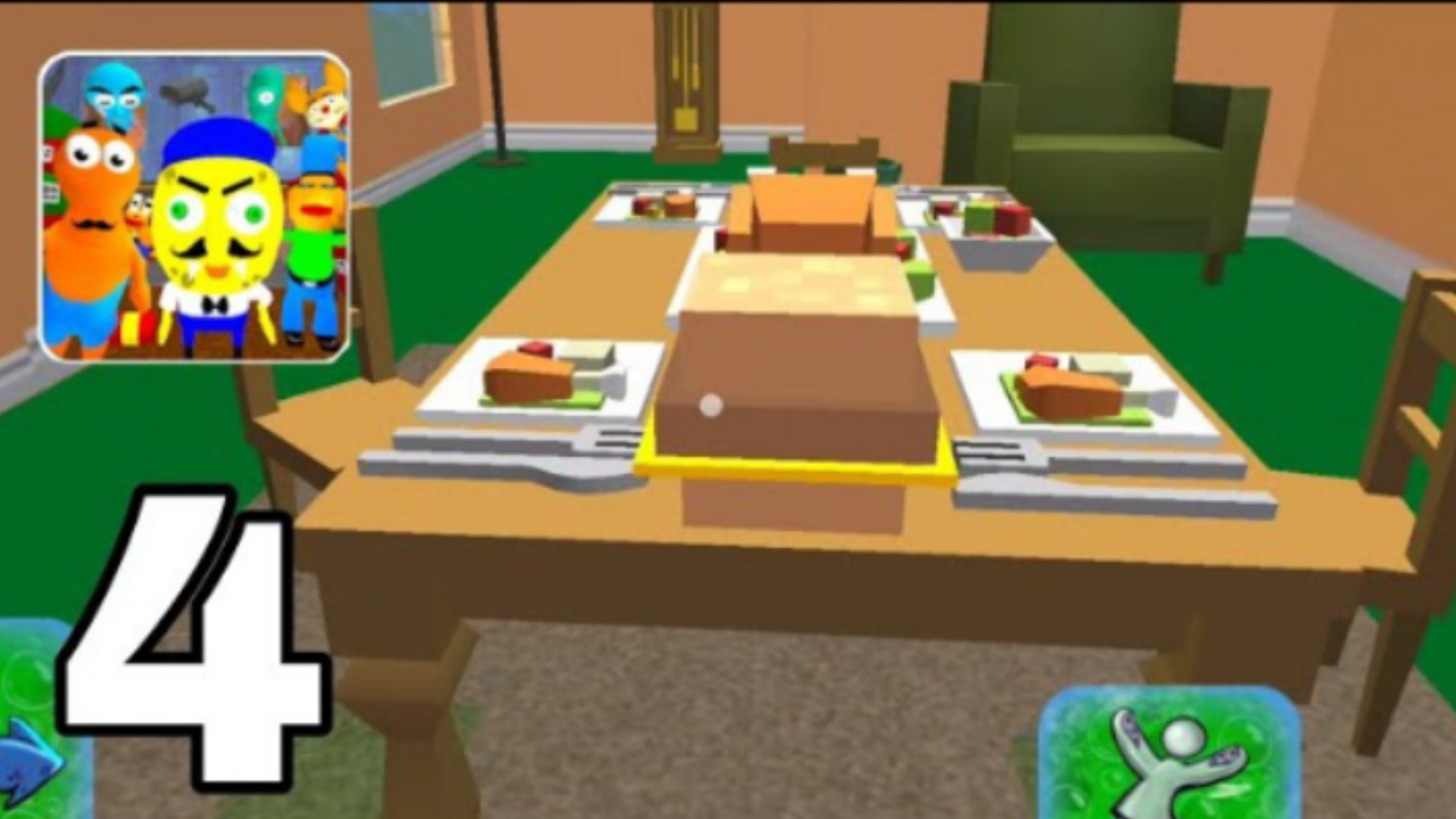 Sponge Neighbor Escape 3D New Update Gameplay Level 4